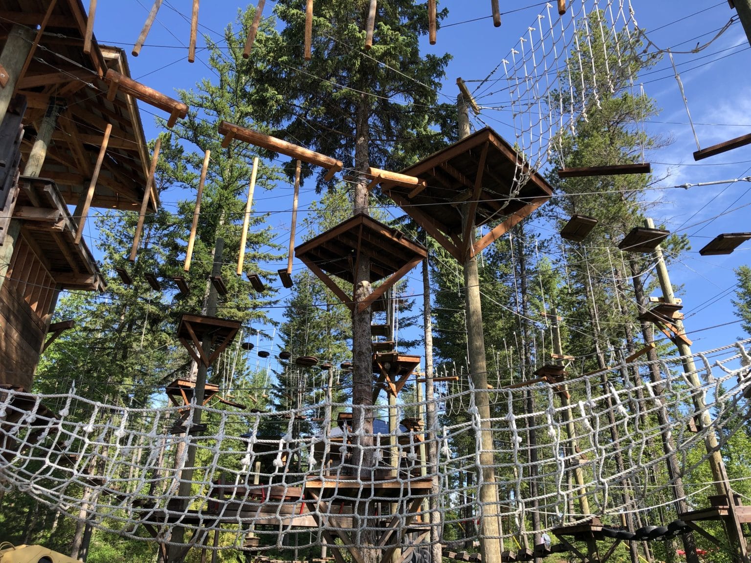 Elements of a High Ropes Course - Glacier Highline