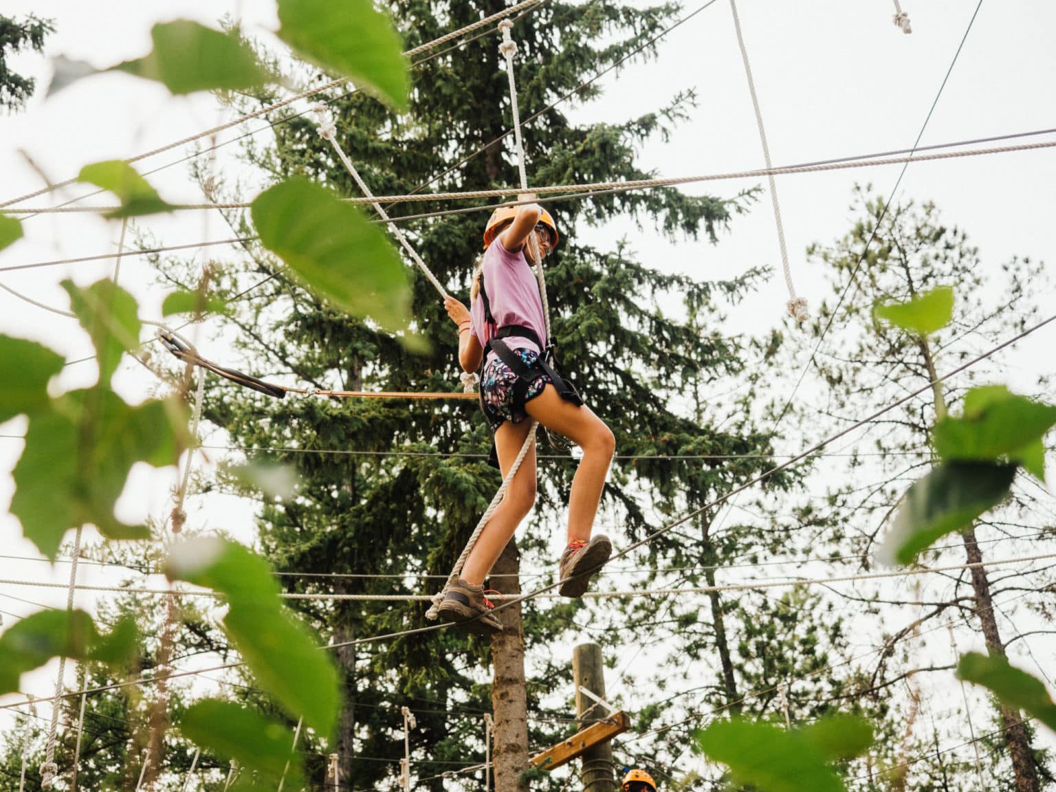 Elements of a High Ropes Course - Glacier Highline